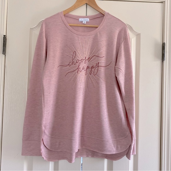LA Threads | Tops | La Threads Choose Happy Sweatshirt Tunic | Poshmark